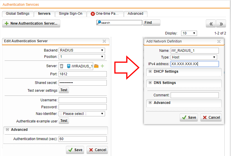 SSL VPN Sophos UTM - RADIUS integration
