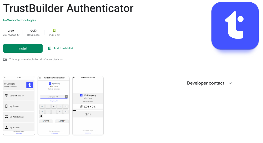 TrustBuilder Authenticator - Version 6 (mobile and desktop apps)