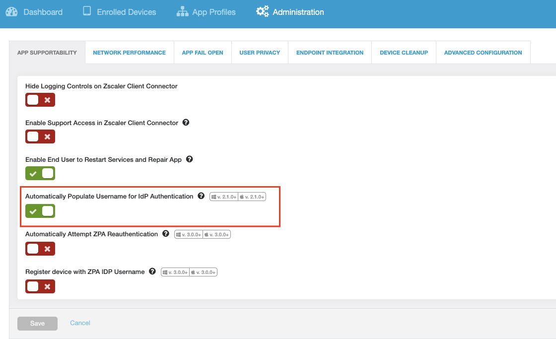 ZScaler Private Access with inWebo SAML