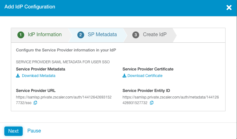 ZScaler Private Access with inWebo SAML