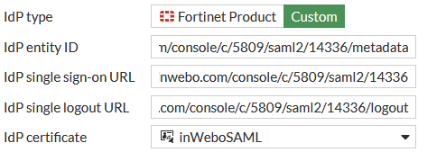 Fortigate - SAML integration