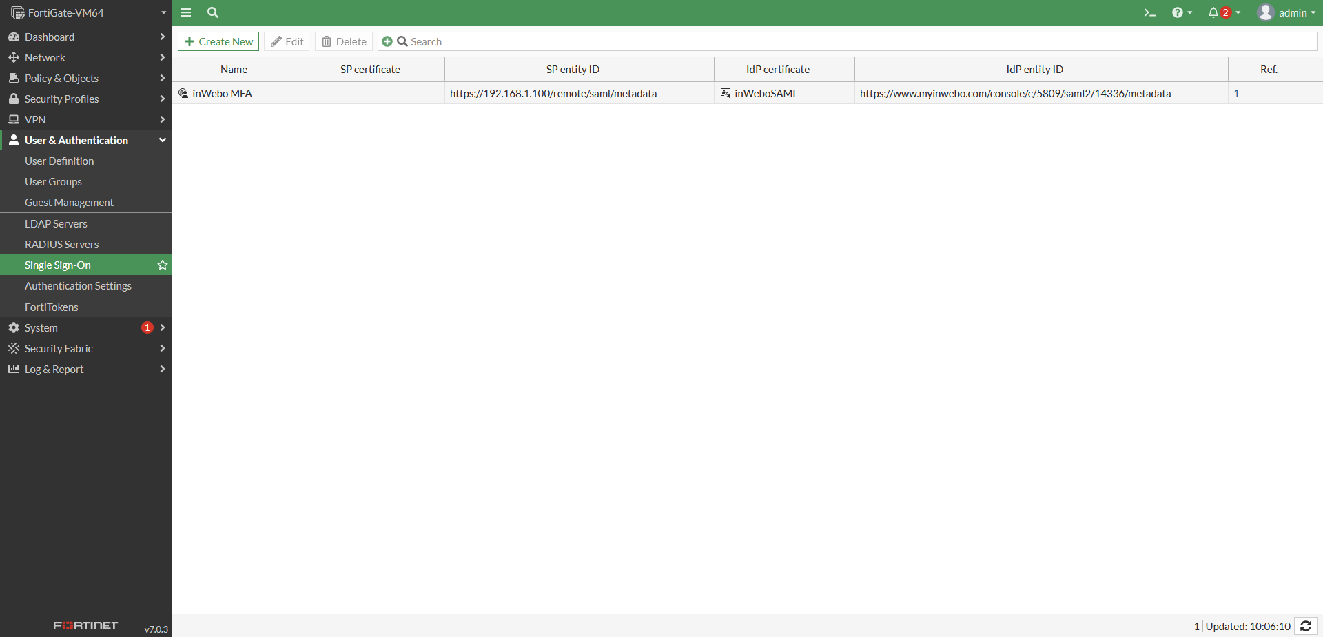 Fortigate - SAML integration