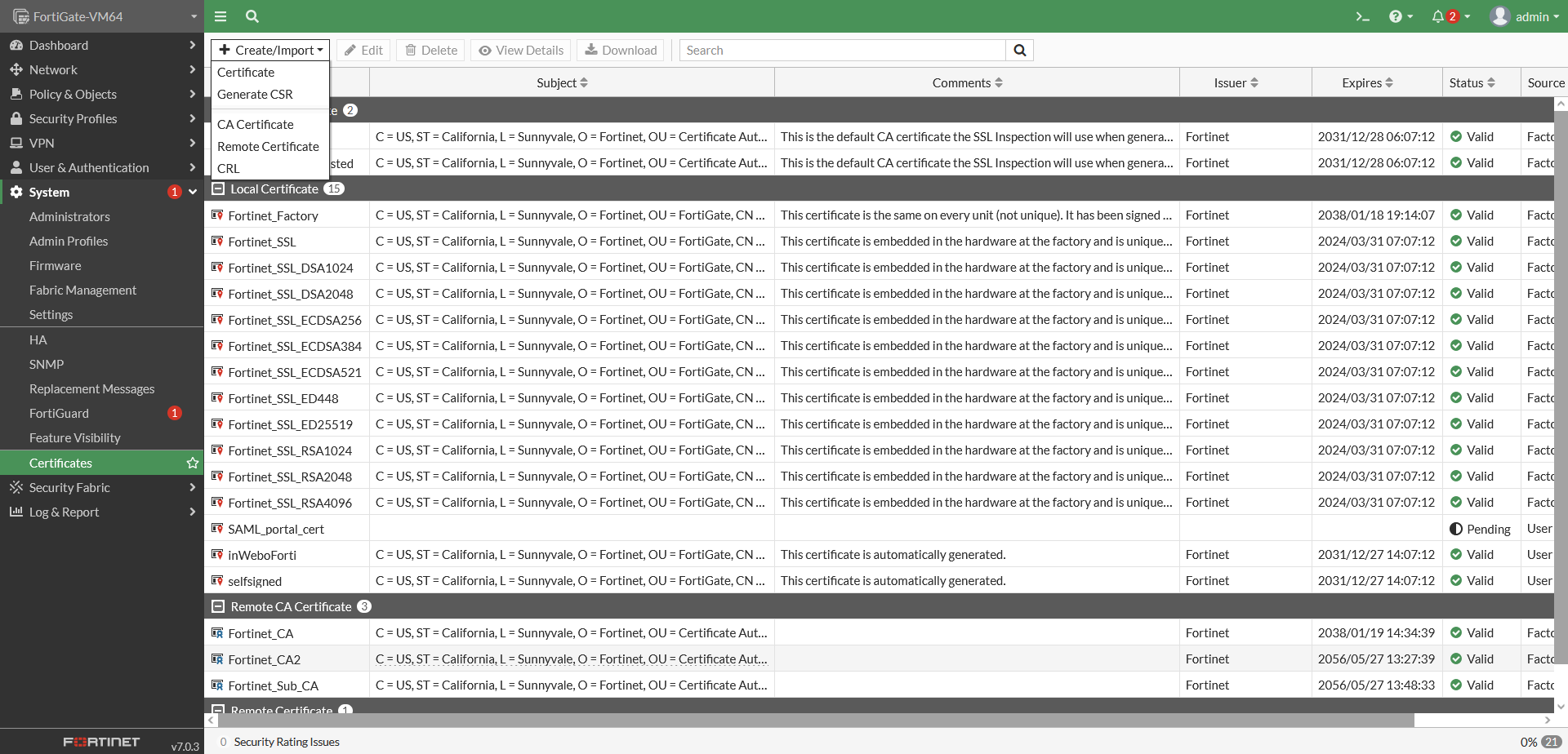 Fortigate - SAML integration