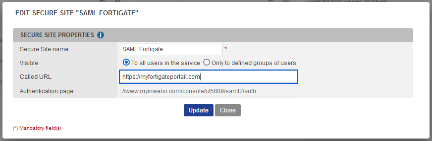 Fortigate - SAML integration