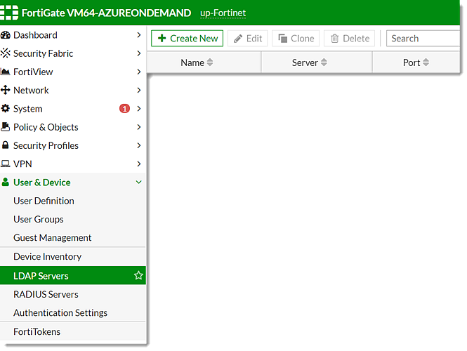 Fortinet VPN - LDAP Proxy integration