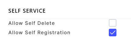 How to enable/disable user self-registration