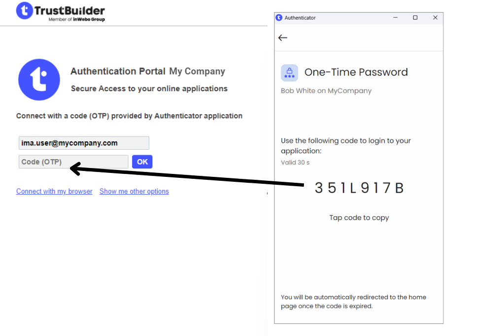 TrustBuilder Authenticator - Desktop app