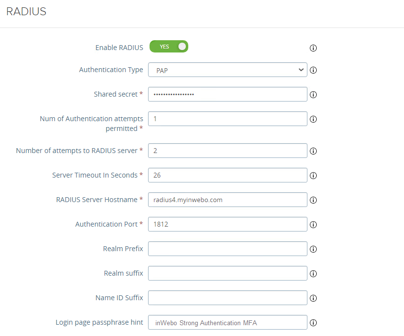 VMWare Unified Access Gateway (UAG) Radius integration